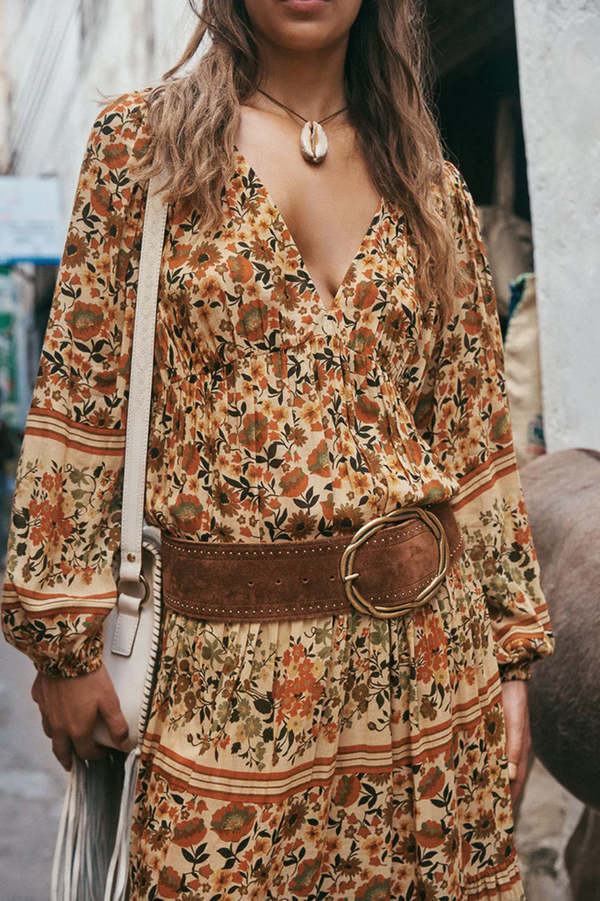 SPELL & THE GYPSY COLLECTIVE Impala Lily Midi Dress - Gold | Garmentory