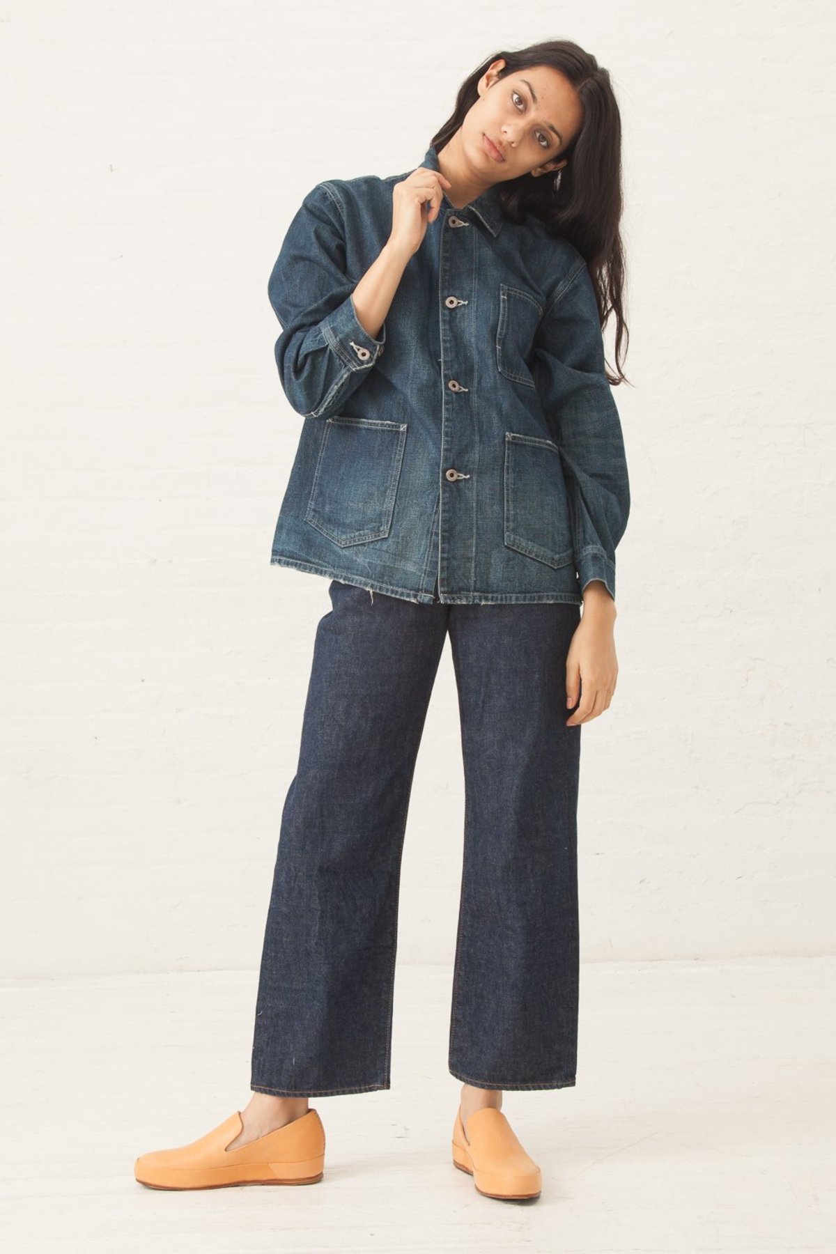 Chimala Denim Railroad Jacket Carpenter Selvedge Denim in Dark Wash ...