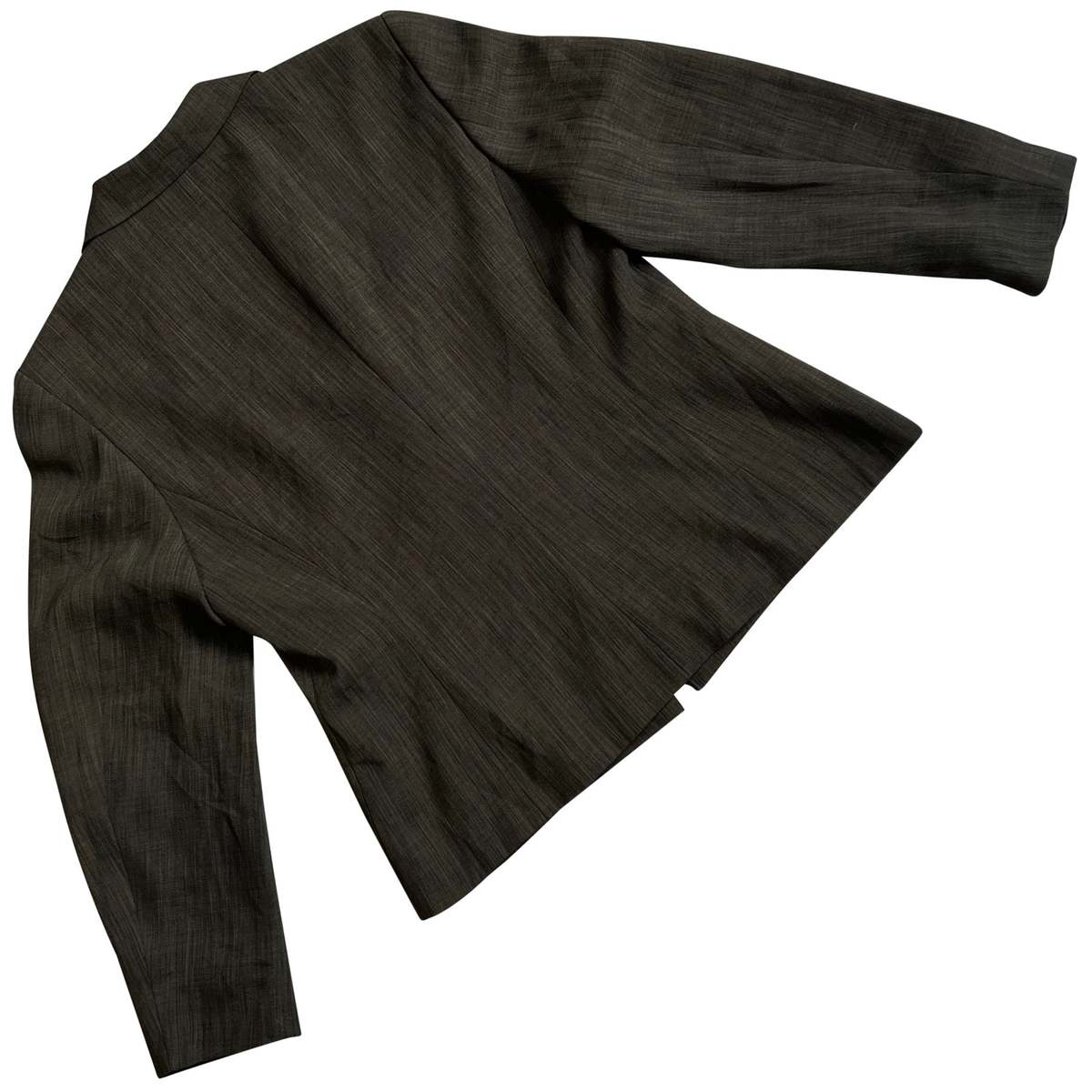 dam ex (Finland) Crêpe Viscose Blend Princess Seam Cutaway Blazer Olive ...