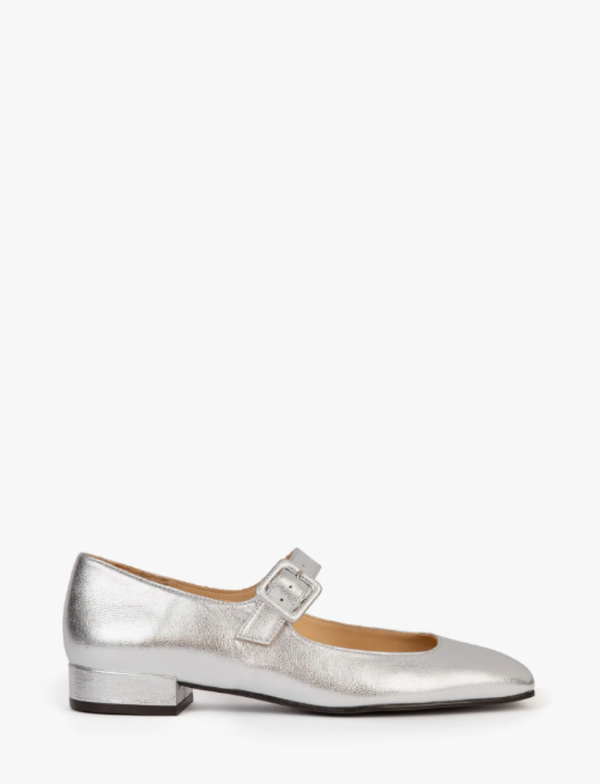Penelope Chilvers Low Mary Jane - Silver | Garmentory