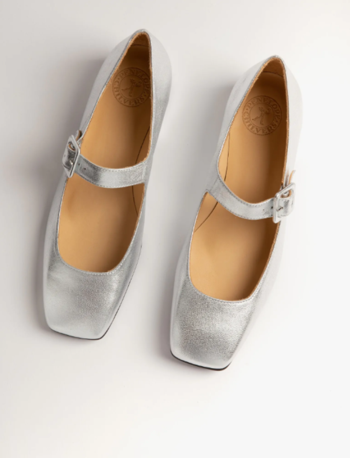 Penelope Chilvers Low Mary Jane - Silver | Garmentory