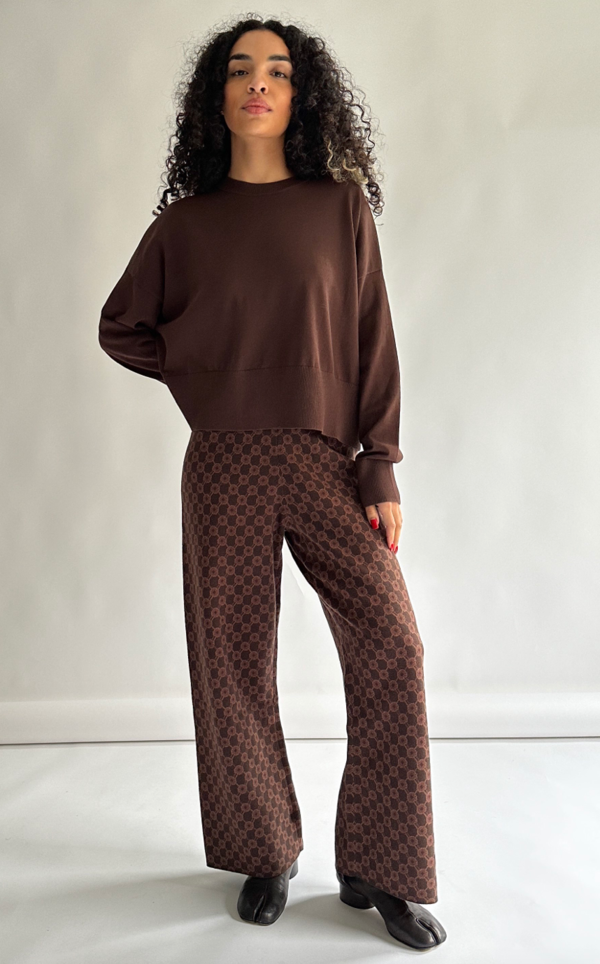 Kloke Mida Jacquard Pant - Brown | Garmentory