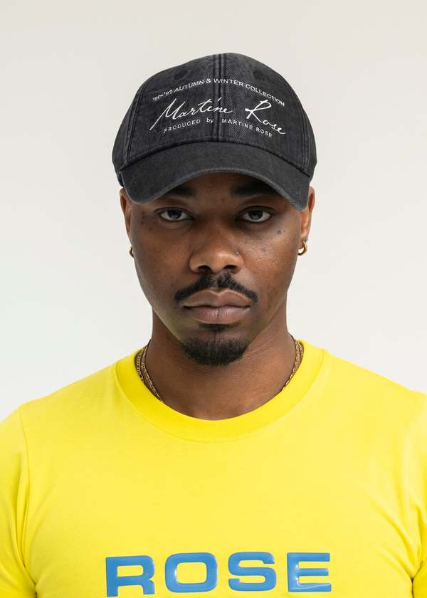 Martine Rose Signature Cap - Washed Black | Garmentory