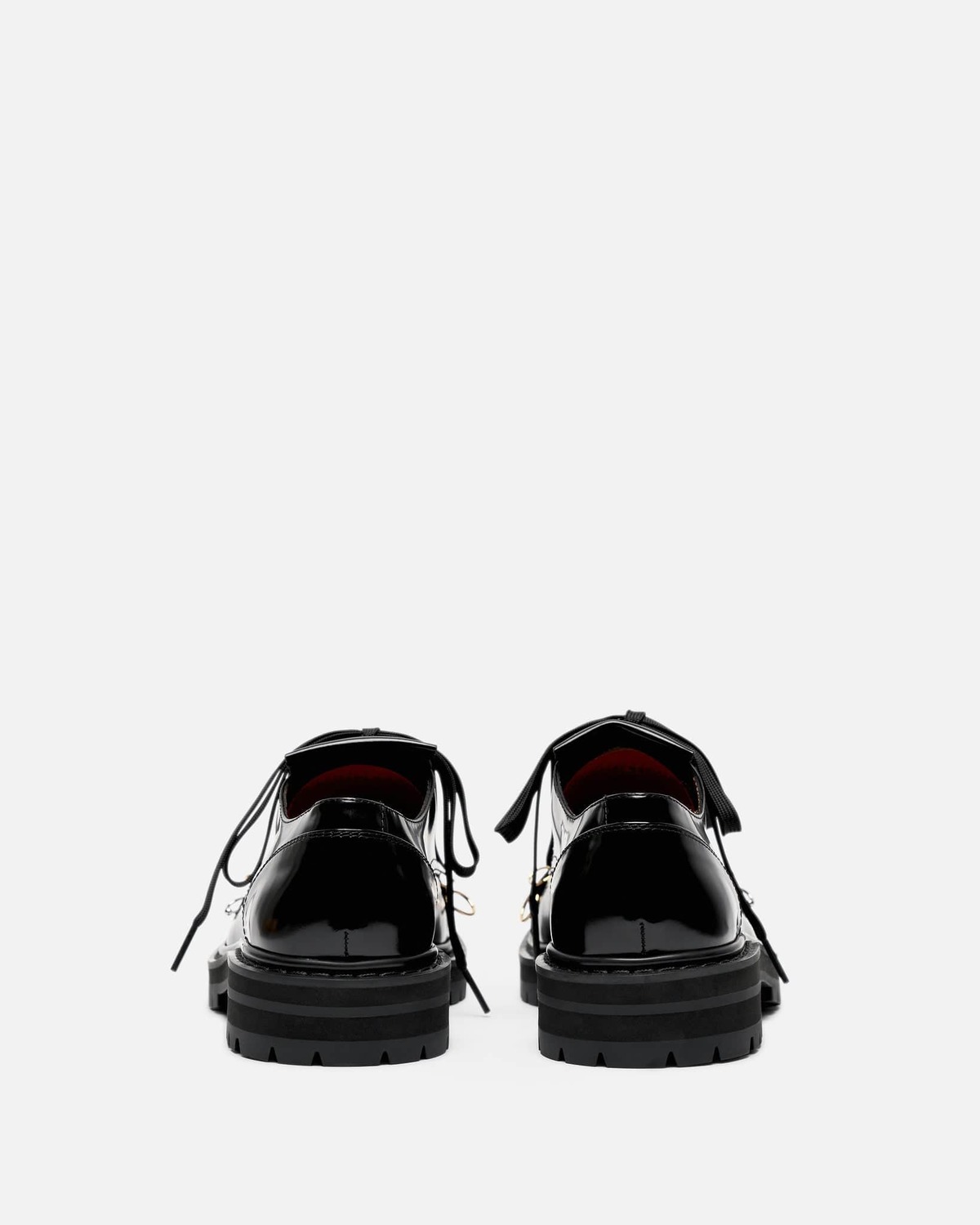 Marni Leather Dada Derby Shoe with Maxi Fringe - Black | Garmentory