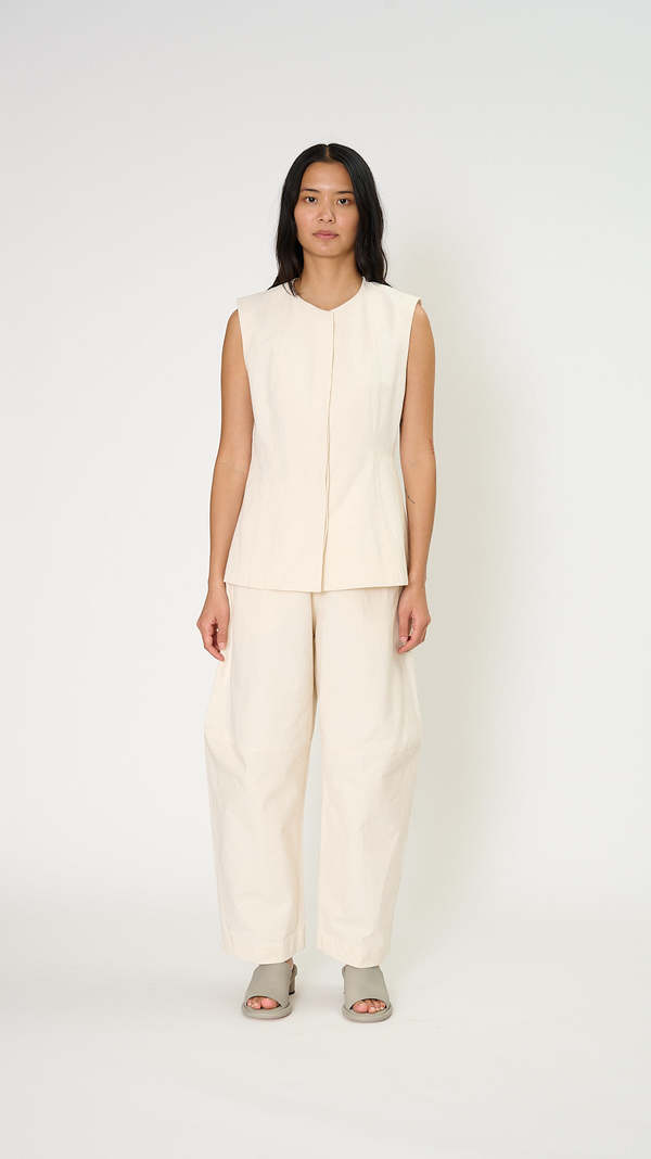 Lauren Manoogian Structure Bodice Top - Natural | Garmentory