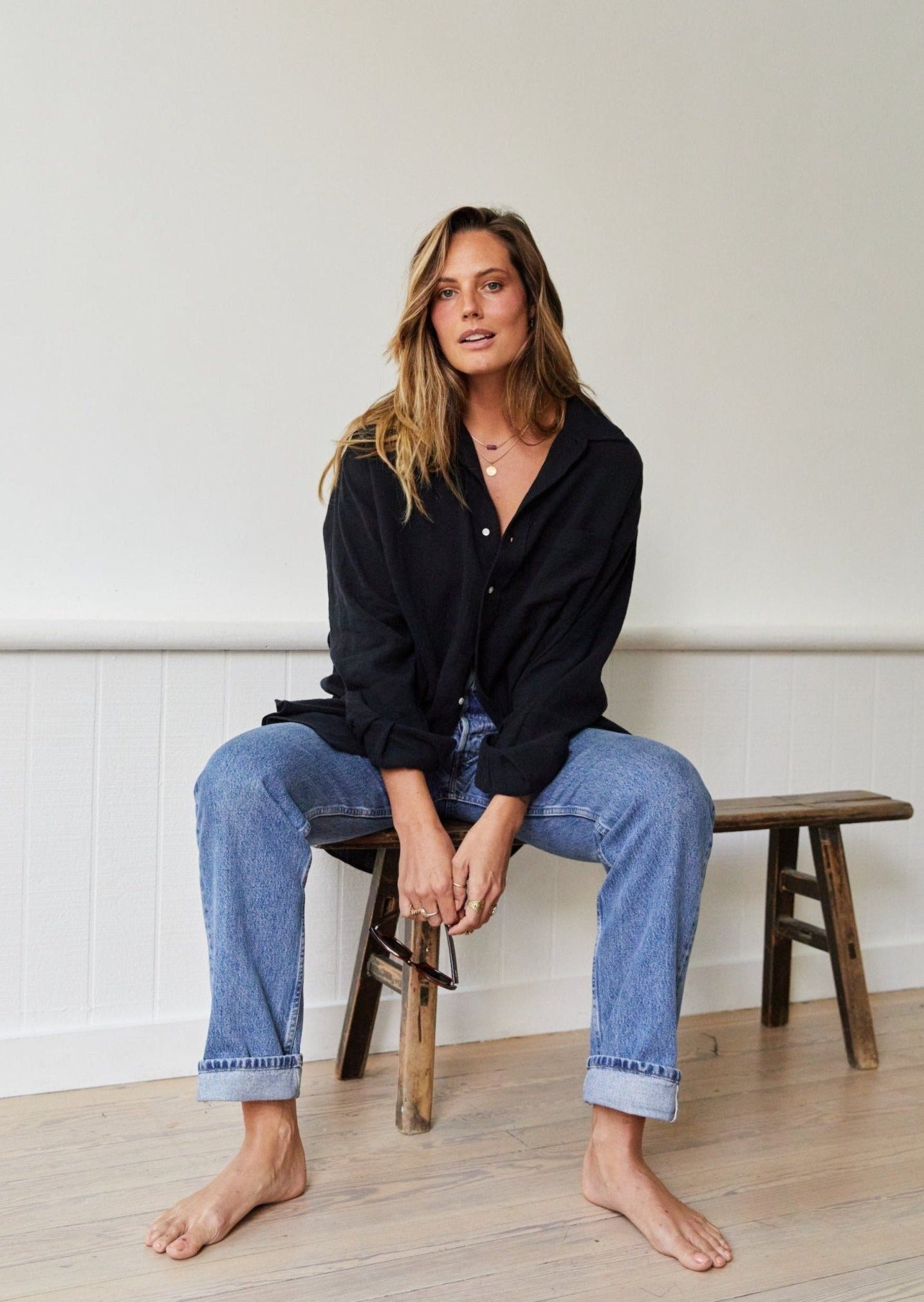 MAMÈNE Classic Repeat Shirt - Black | Garmentory