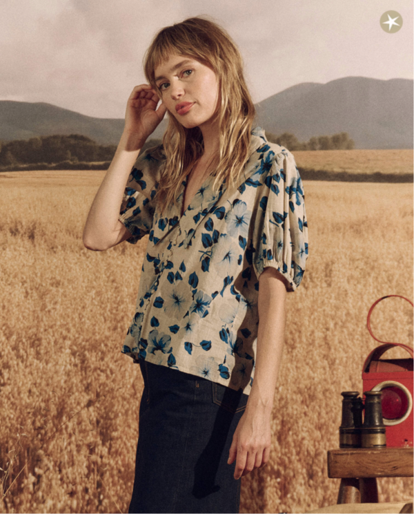The Great. The Fairway Top - Deep Meadow Floral | Garmentory