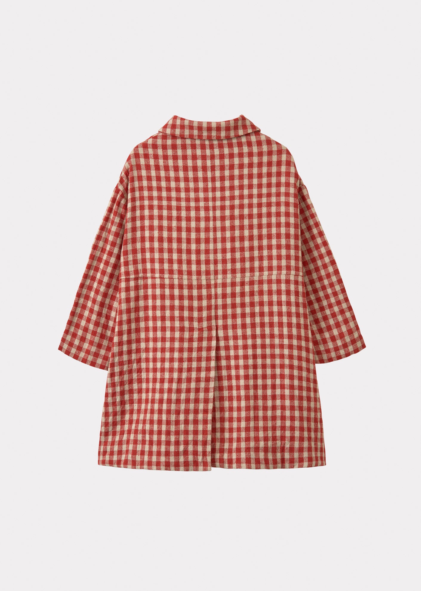 Kids Caramel Cambridge Coat - Red/Ecru Check | Garmentory
