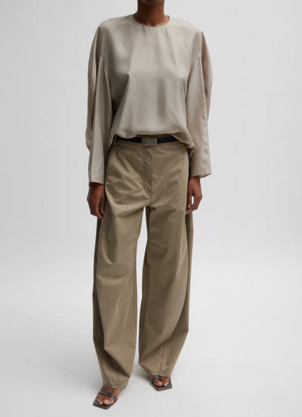 Tibi Garment Dyed Sid Chino Pant - Acorn | Garmentory