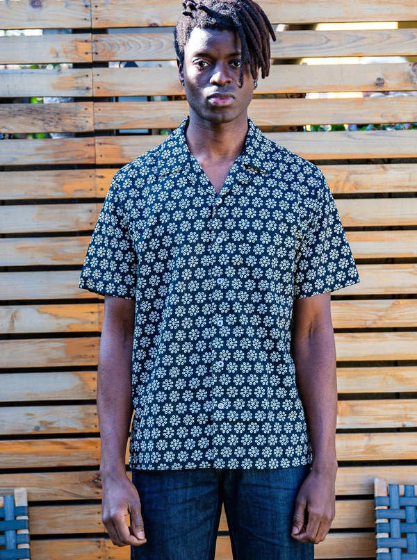 DUSHYANT The Don Camp Collar Shirt - Octagon Motif | Garmentory