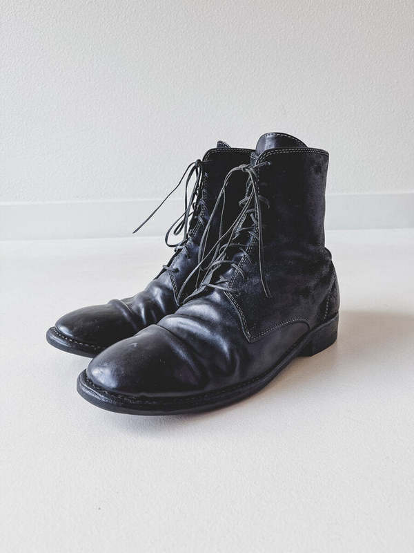 Guidi Leather Lace-up Boots - Black | Garmentory