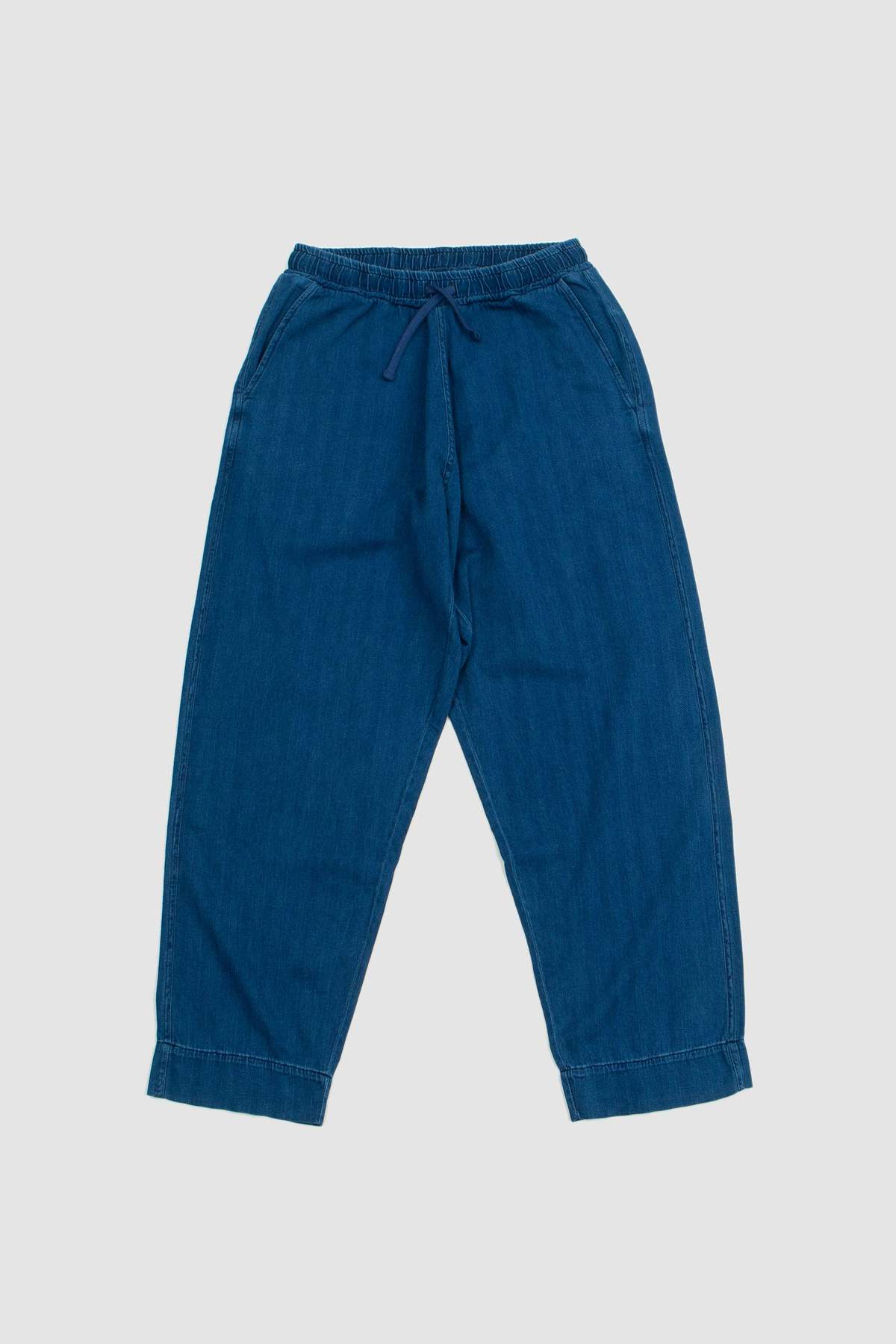 Universal Works Herringbone Denim Hi Water Trousers - Washed Indigo ...