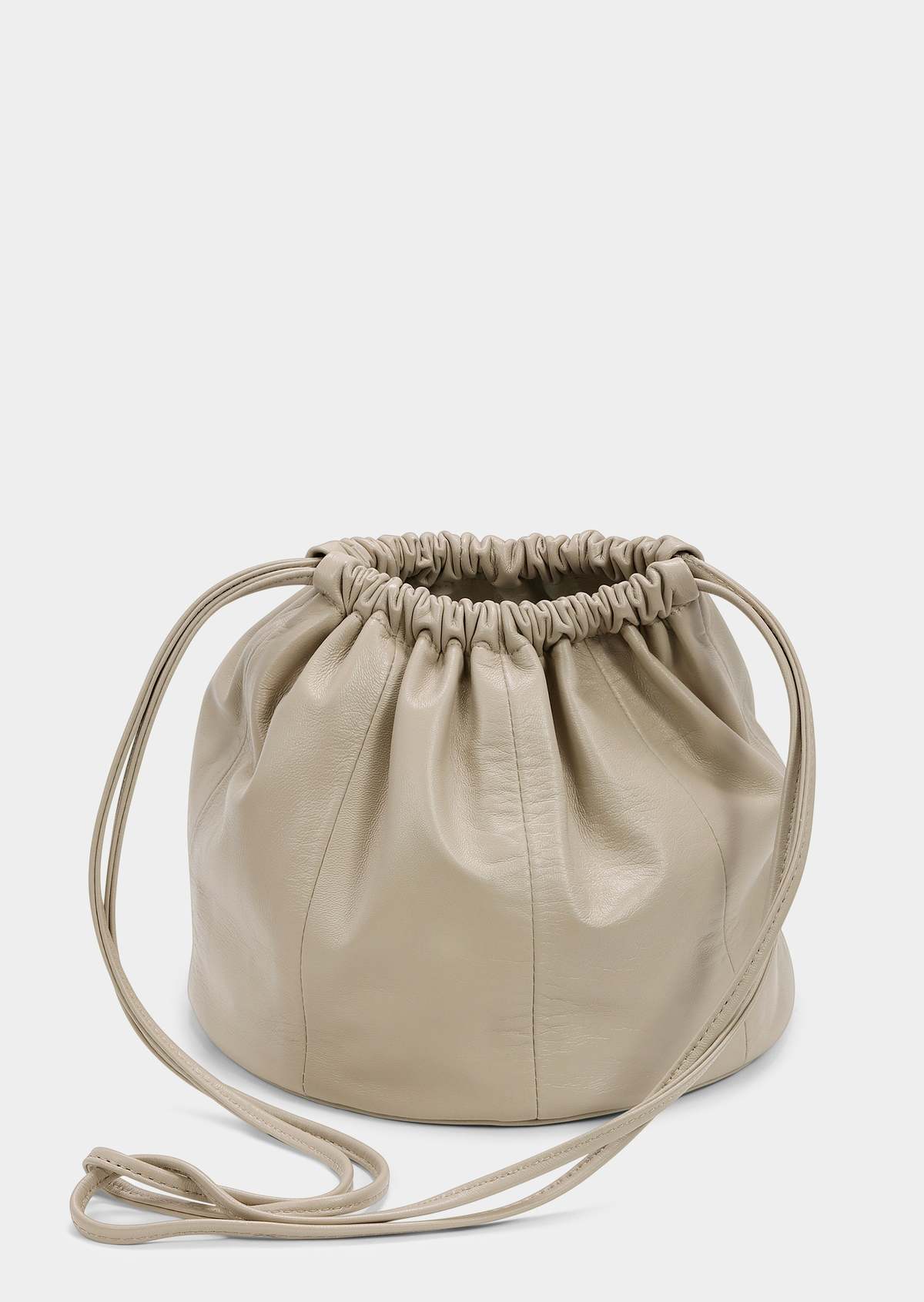 Modern Weaving Drum Drawstring Bucket - Taupe | Garmentory