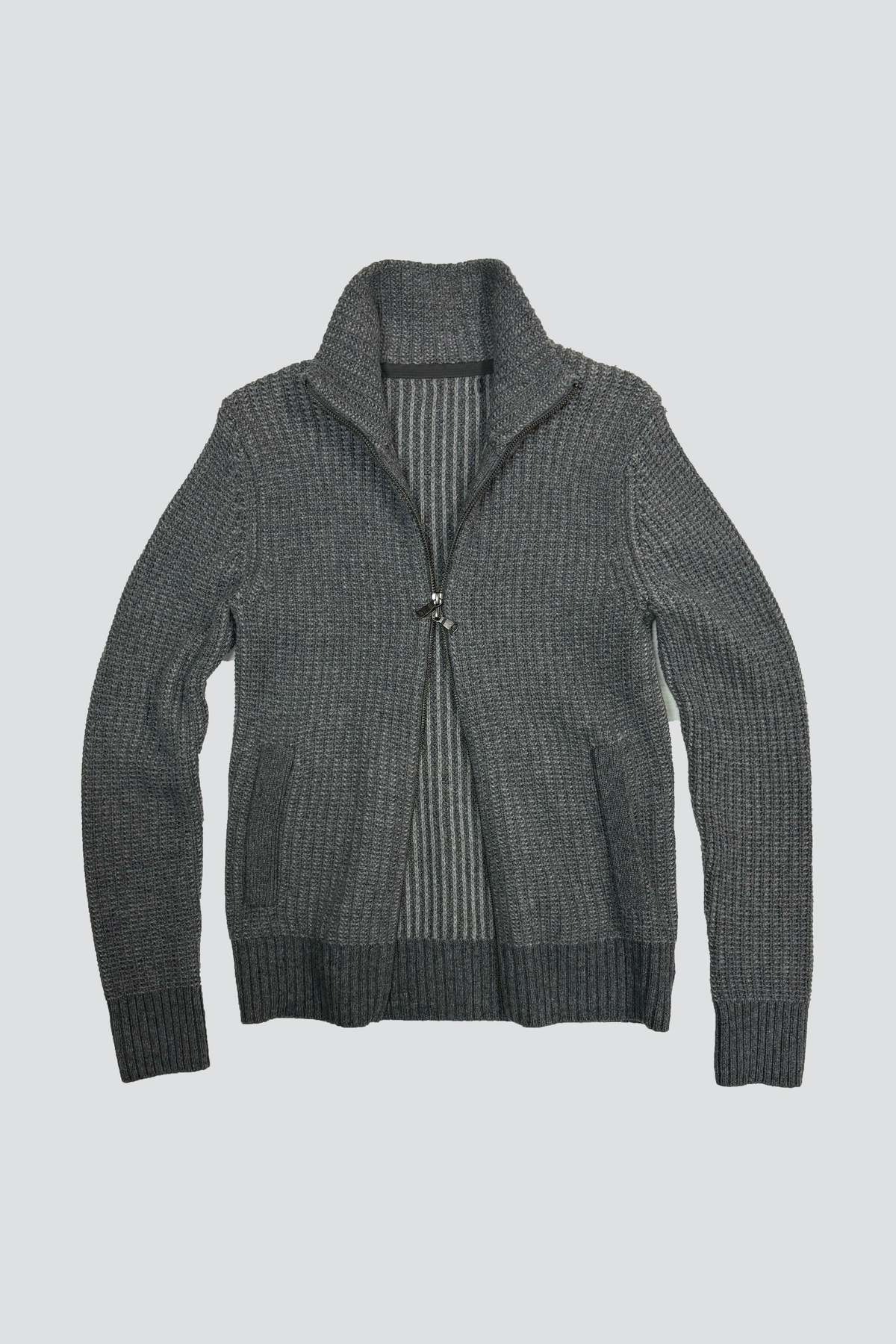 Vintage Double Zip Sweater - Grey | Garmentory