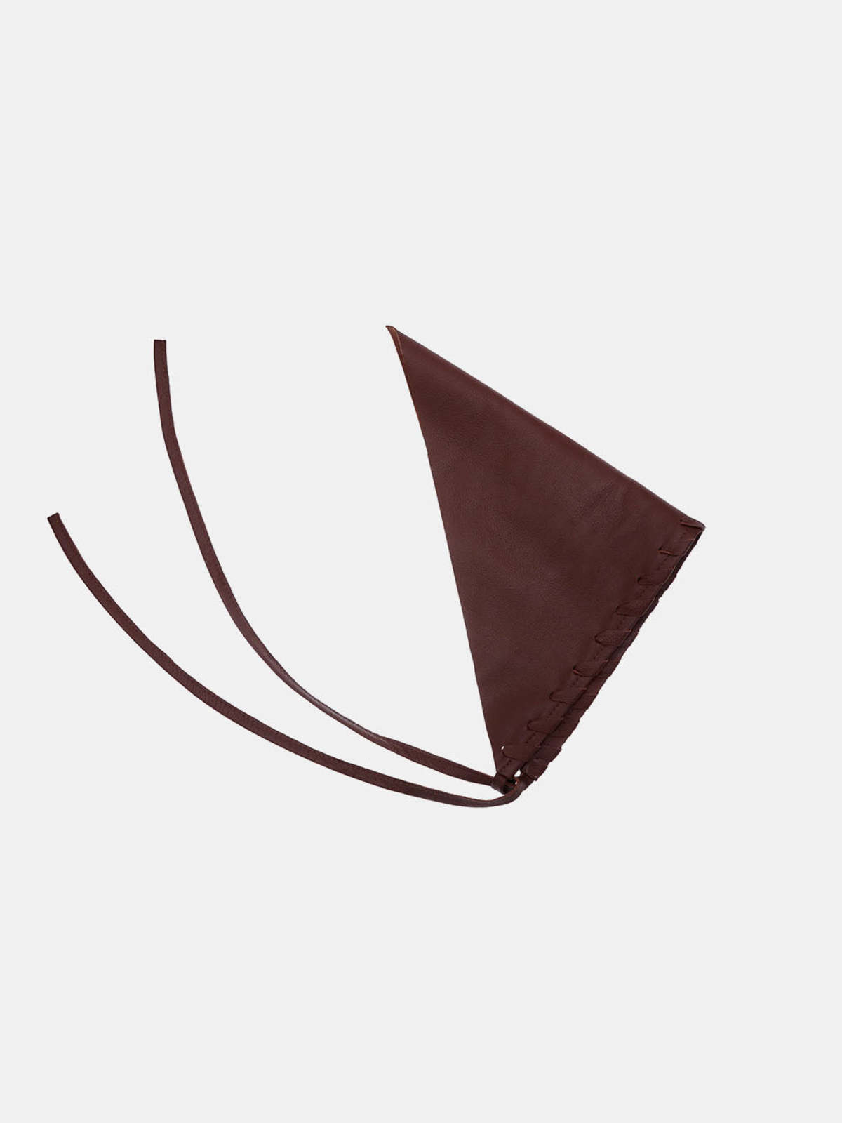 Clyde Whip Stitch Lamb Skin Handkerchief - Blood | Garmentory