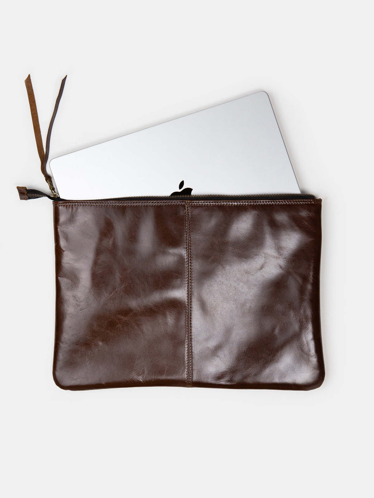 Erica Tanov Esben Leather Laptop Folio - Dark Basalt | Garmentory