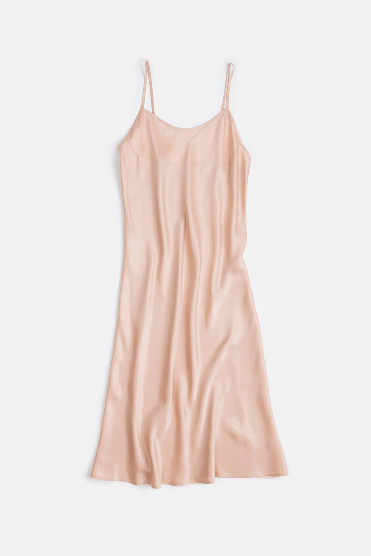 Erica Tanov Greta Sueded Silk Charmeuse Slip Dress - Cameo | Garmentory