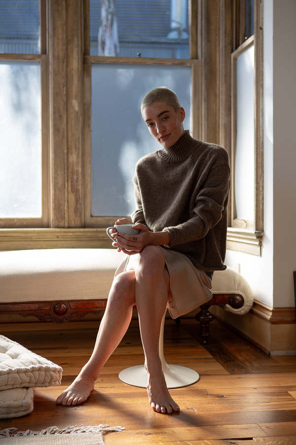 Erica Tanov Highland Wool Turtleneck - Mushroom | Garmentory