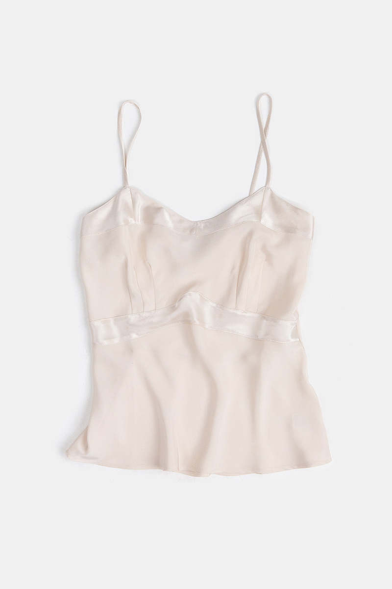 Erica Tanov Lolita Silk Charmeuse Camisole - Alabaster | Garmentory