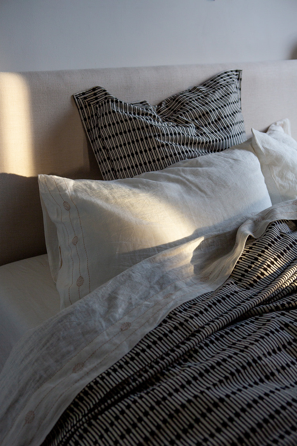 Erica Tanov Totem Washed Linen Sheet Set | Garmentory