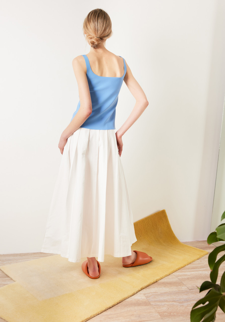BLANCA Brooke Pleated Skirt - White | Garmentory