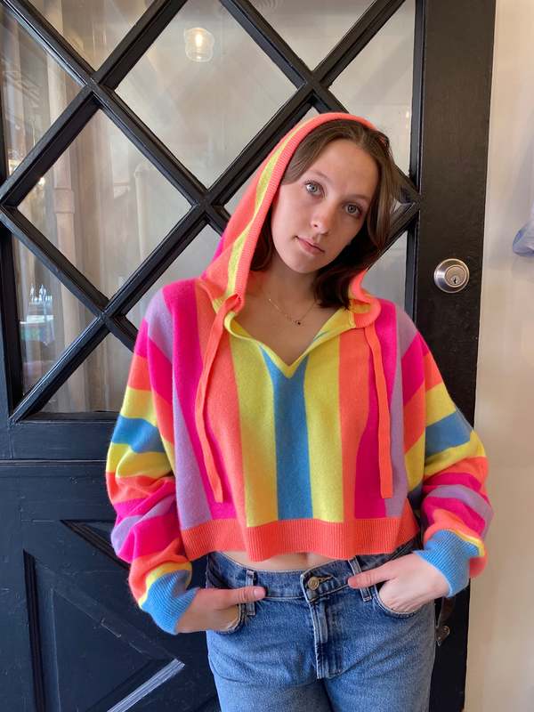 Catherine's Private Label Cashmere Rainbow Cali Hoodie - Multi | Garmentory