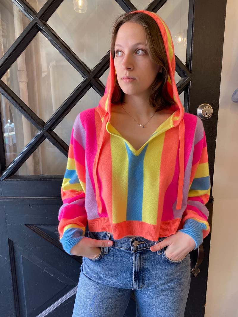 Catherine's Private Label Cashmere Rainbow Cali Hoodie - Multi | Garmentory