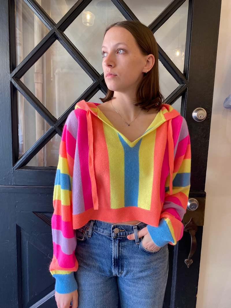 Catherine's Private Label Cashmere Rainbow Cali Hoodie - Multi | Garmentory