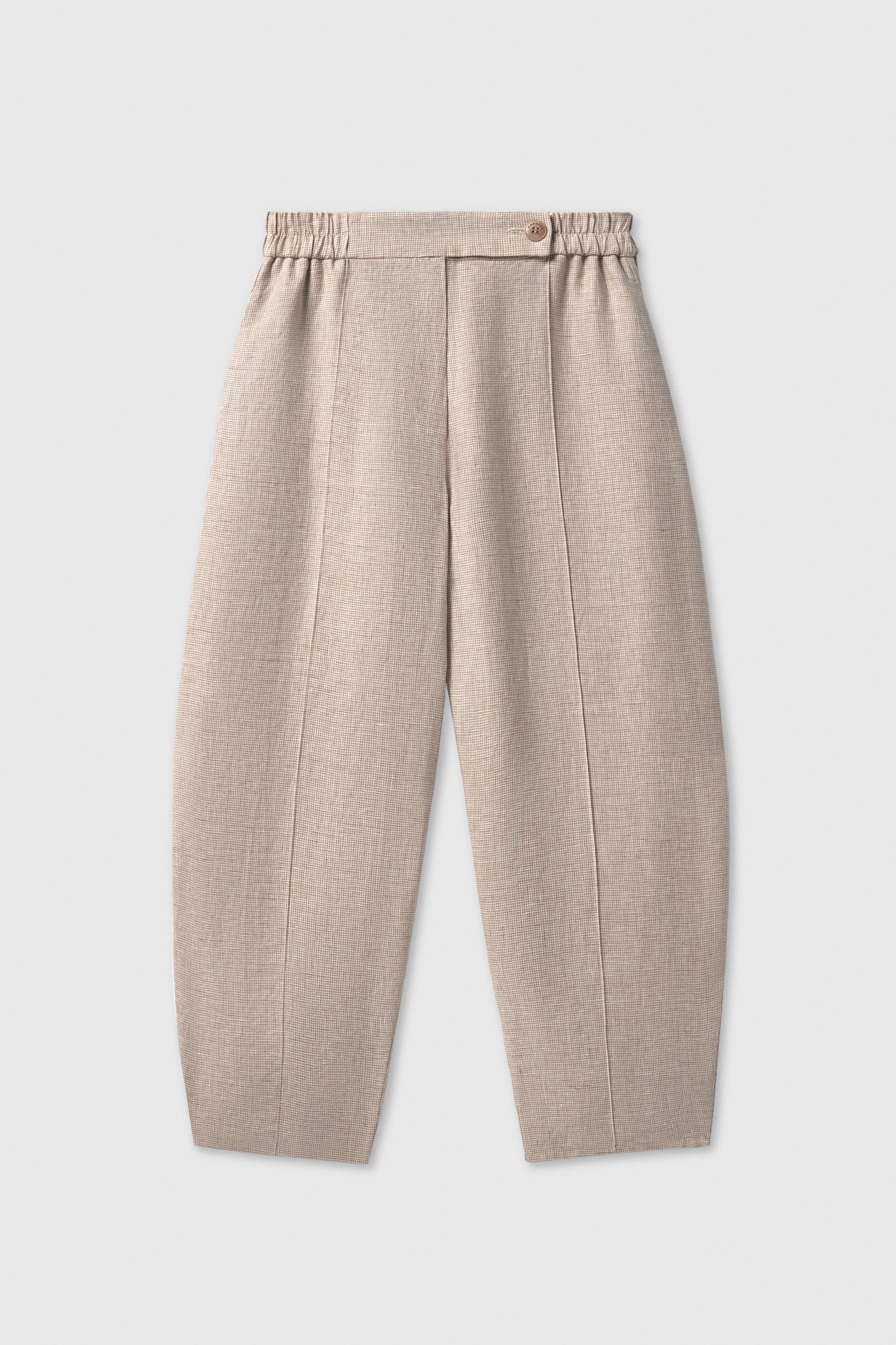 Cordera Melange Linen Curved Pants | Garmentory