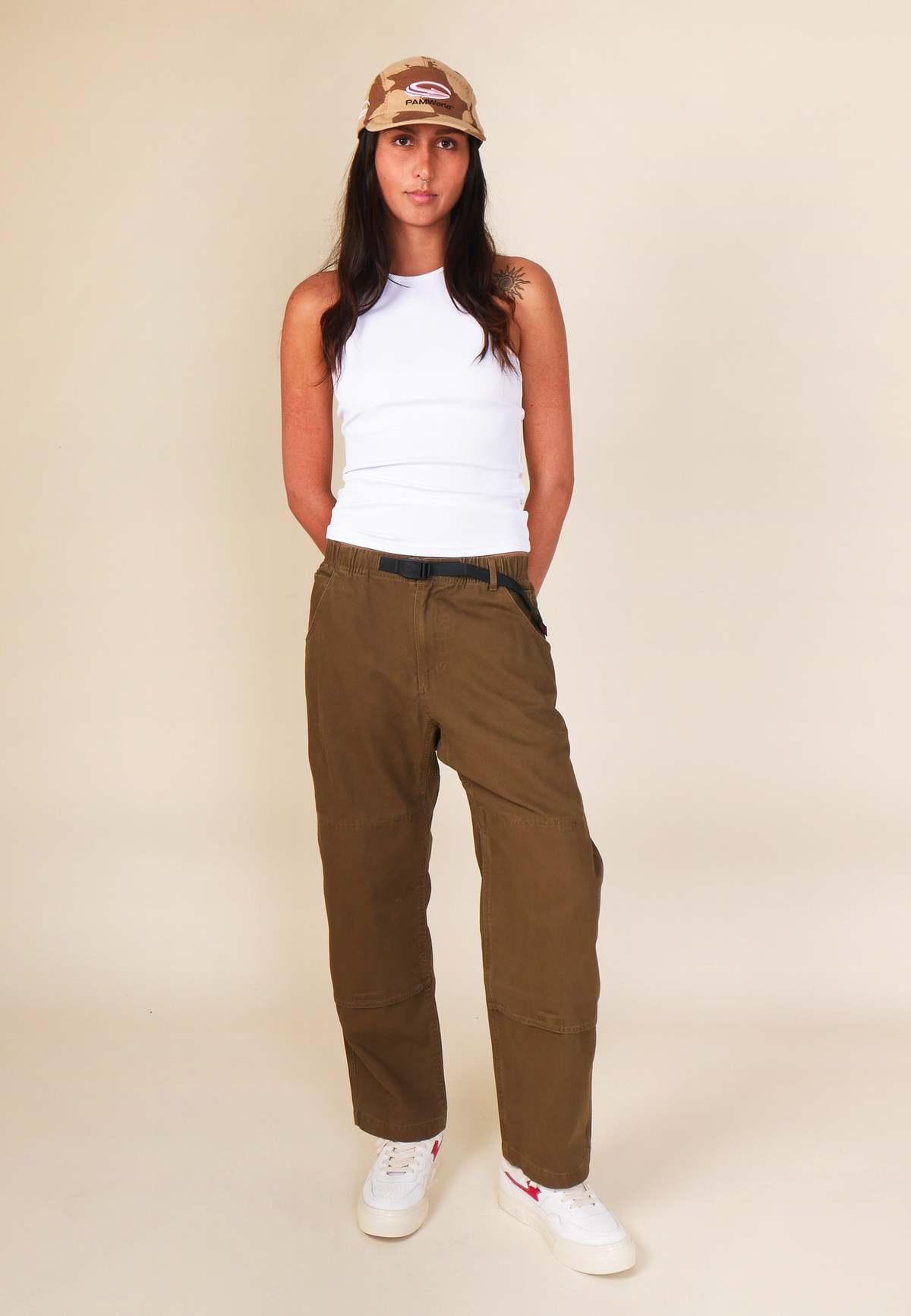 Gramicci Canvas Double Knee Pant - Dusted Olive | Garmentory