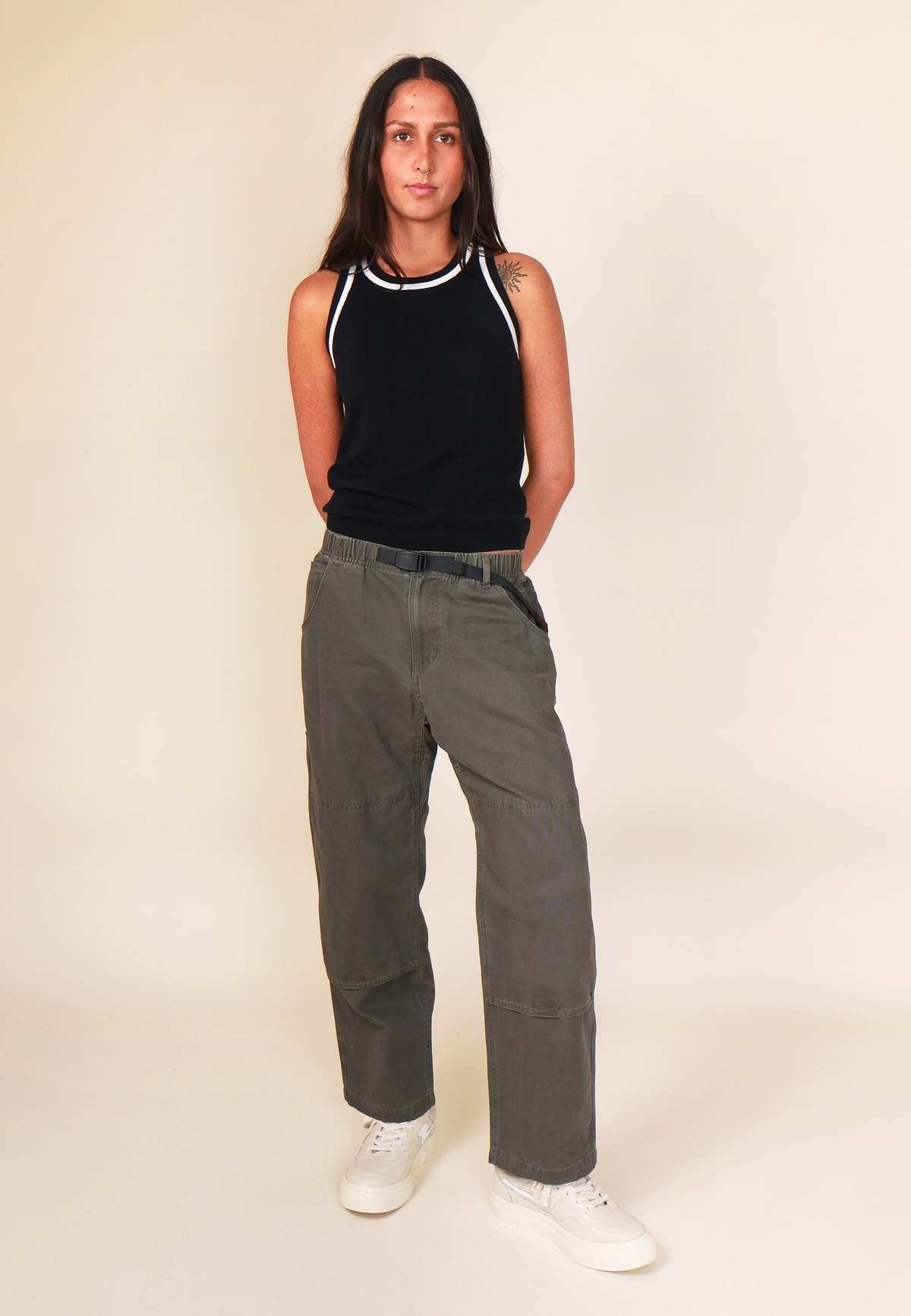 Gramicci Canvas Double Knee Pant - Dusted Slate | Garmentory