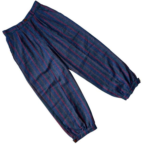 Maison du Pantalon (Sweden) Herringbone Tweed Wool Blend Pleated Plus ...