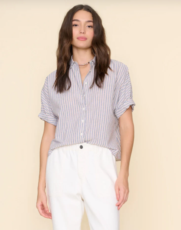 Xirena Teddy Shirt - Mocha Stripe | Garmentory