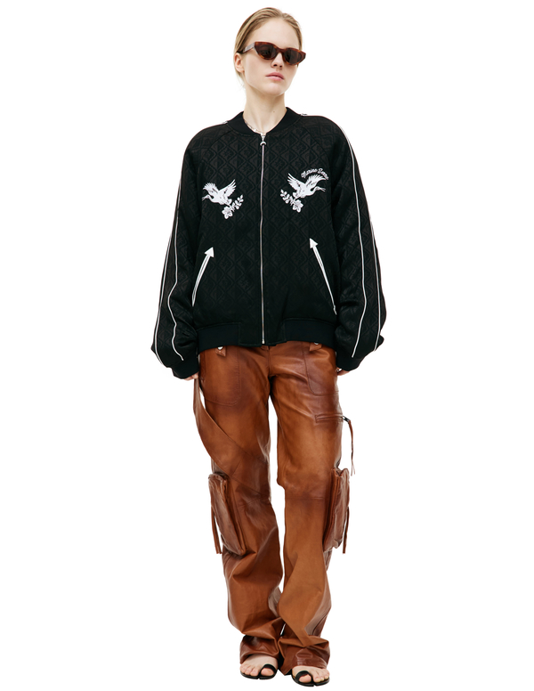 Marine Serre Graphic Pattern Bomber Jacket | Garmentory