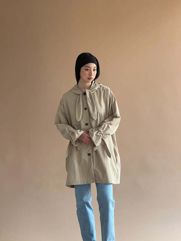 Bronze Age Judy Rain Jacket - Khaki Nylon | Garmentory
