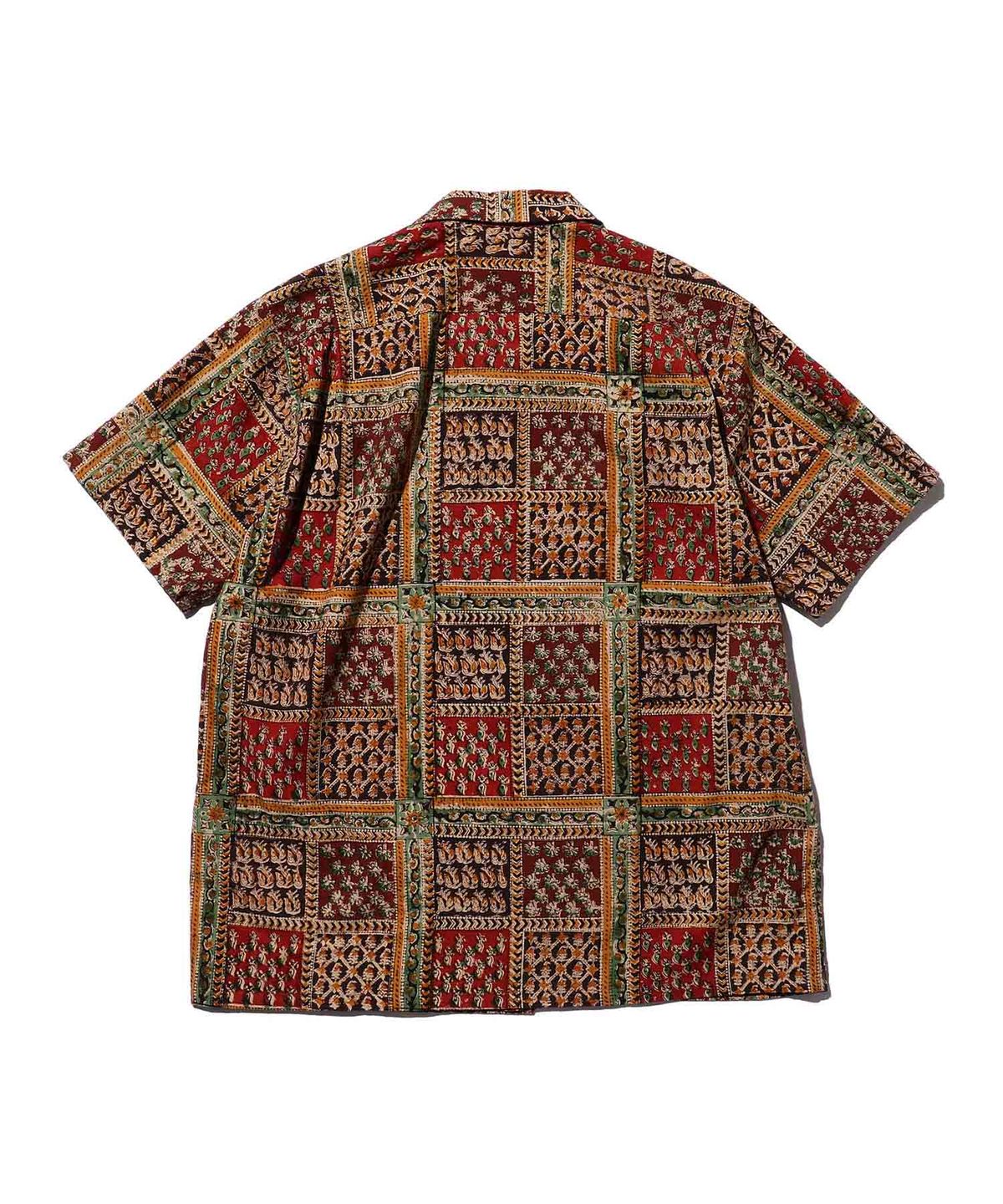 Beams Plus Open Collar Block Print Plant - Plant | Garmentory