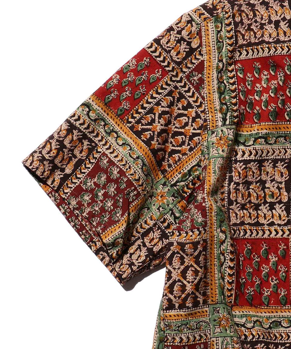 Beams Plus Open Collar Block Print Plant - Plant | Garmentory