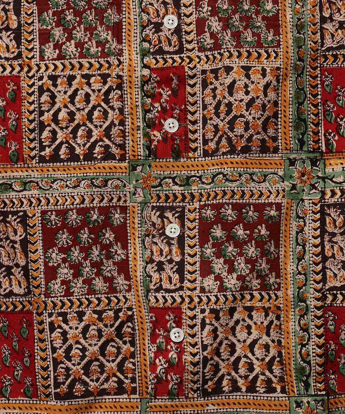 Beams Plus Open Collar Block Print Plant - Plant | Garmentory