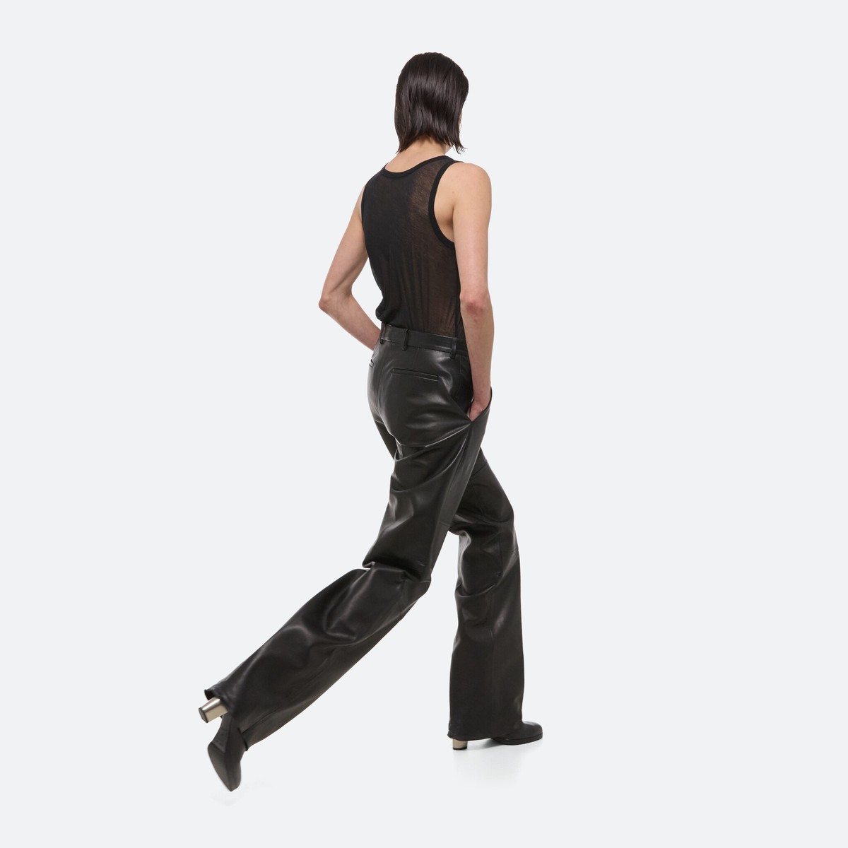 HELMUT LANG BY PETER DO Women's Two Way Sheer Tank - Black | Garmentory