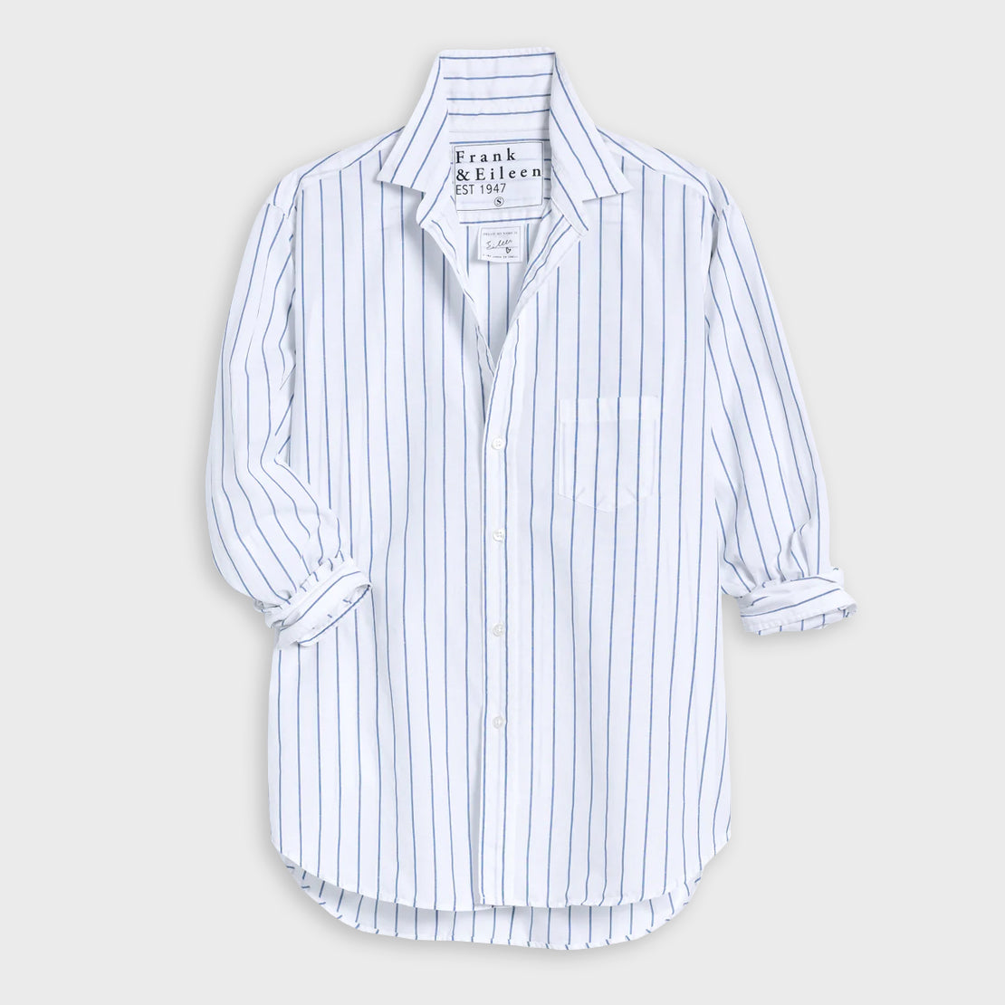 Frank & Eileen Eileen Shirt - Faded Blue Stripe | Garmentory