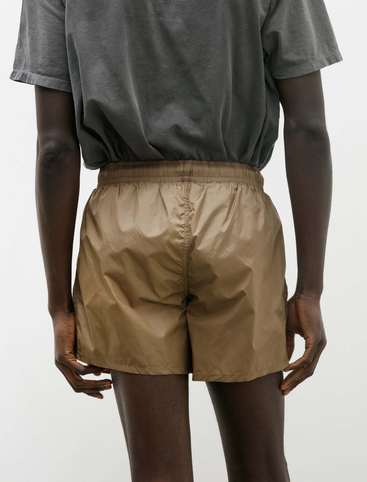 Our Legacy Aero Nylon Drape Tech Trunks - Cavalry Olive | Garmentory