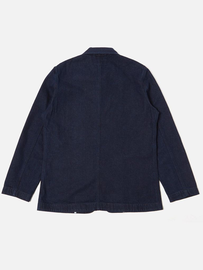 Universal Works Bakers Chore Jacket - Misato Denim Indigo | Garmentory