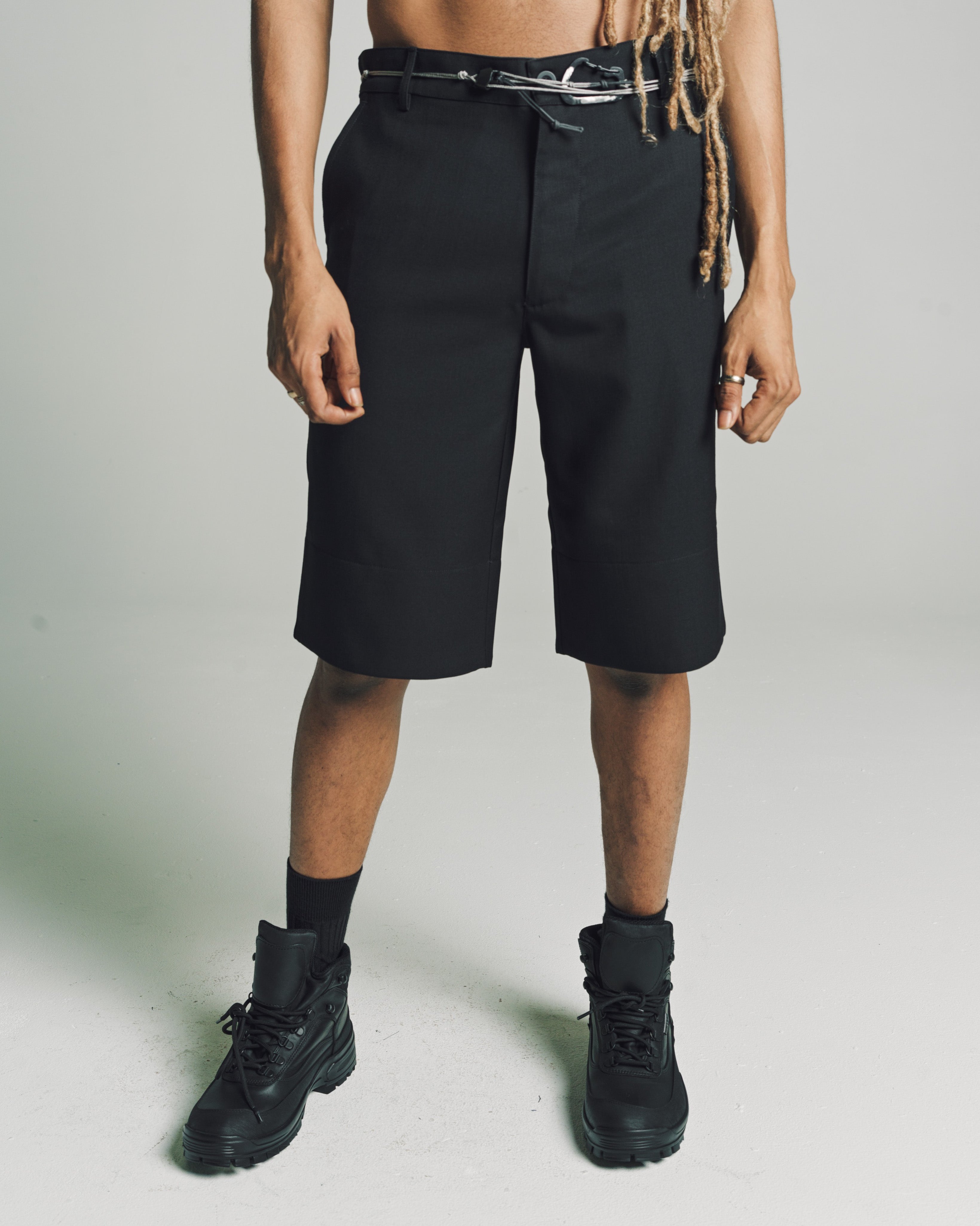 GR10K Wool Tailored Shorts - Black | Garmentory