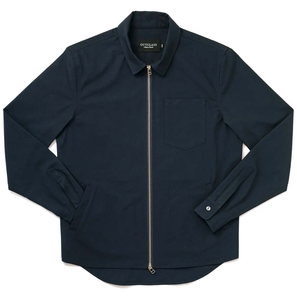 Outclass Ripstop Zip-Up Overshirt - Navy | Garmentory