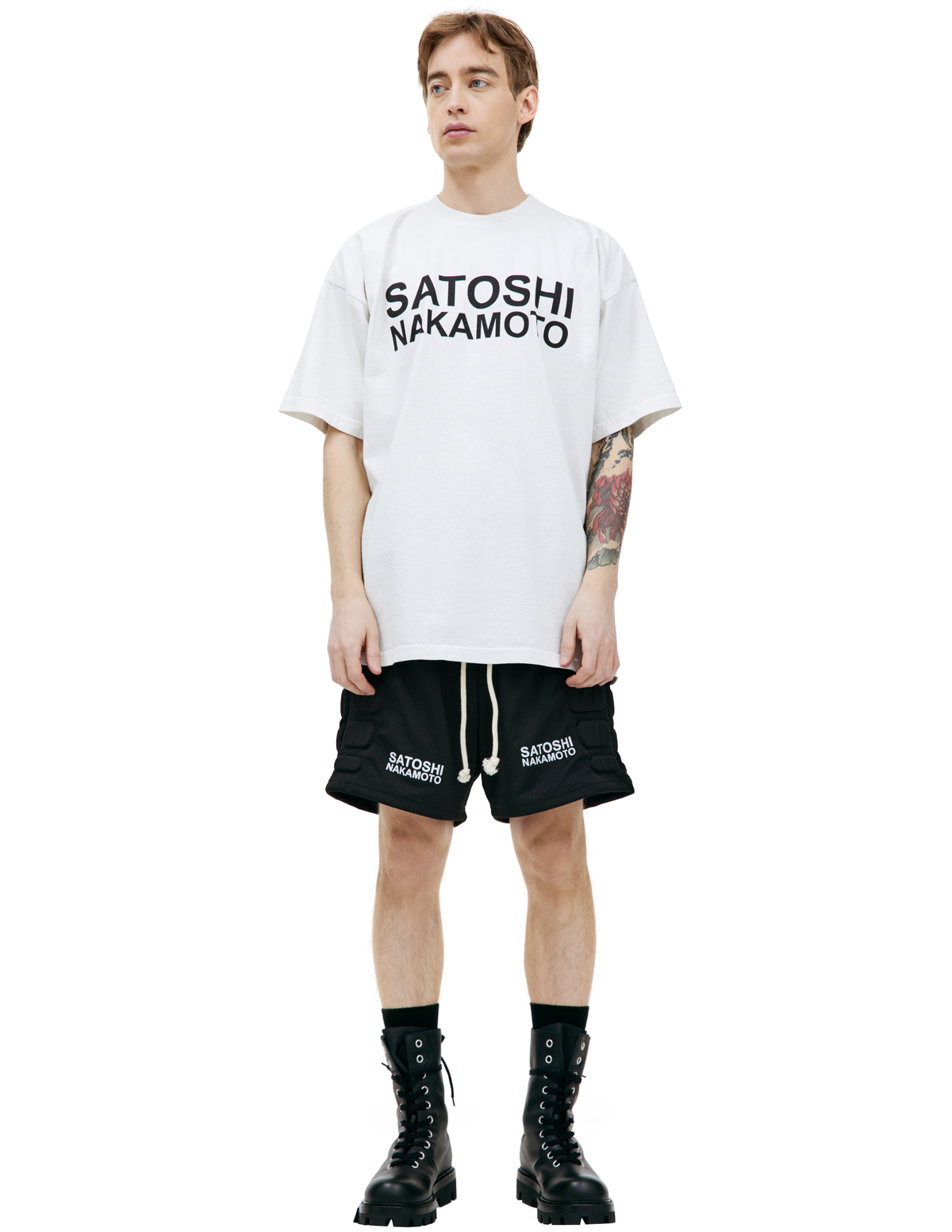 Satoshi Nakamoto Logo Printed T-shirt | Garmentory