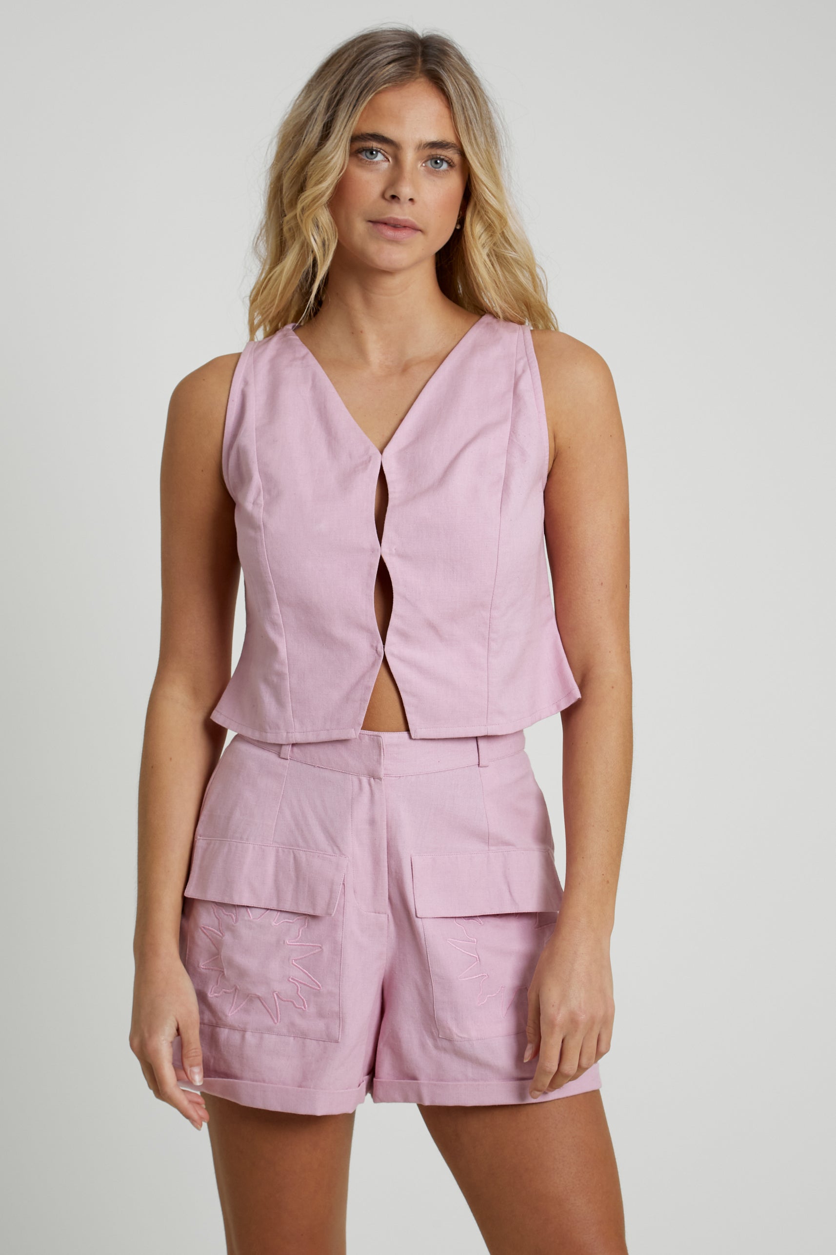Native Youth Prita Linen Blend Waistcoat | Garmentory