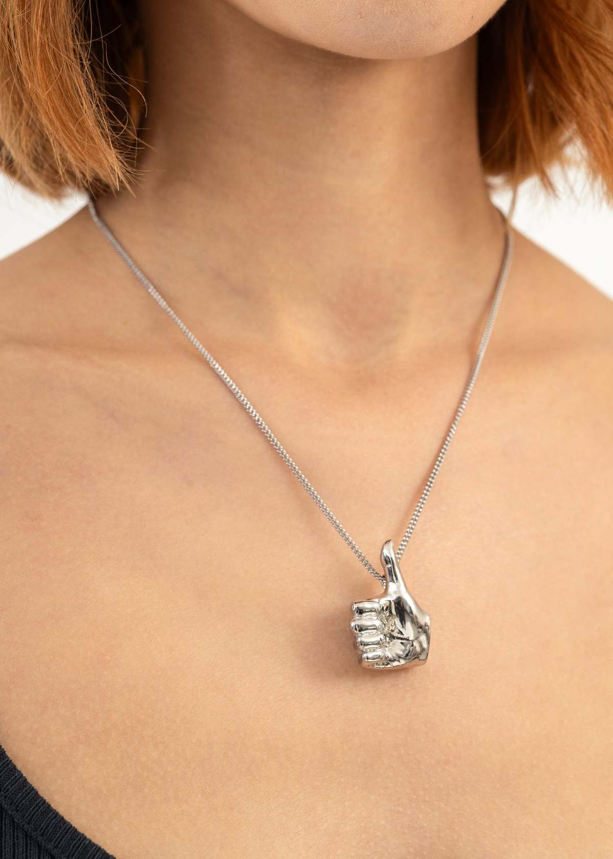 Y/project Mini Thumbs Up Pendant Necklace - Silver | Garmentory
