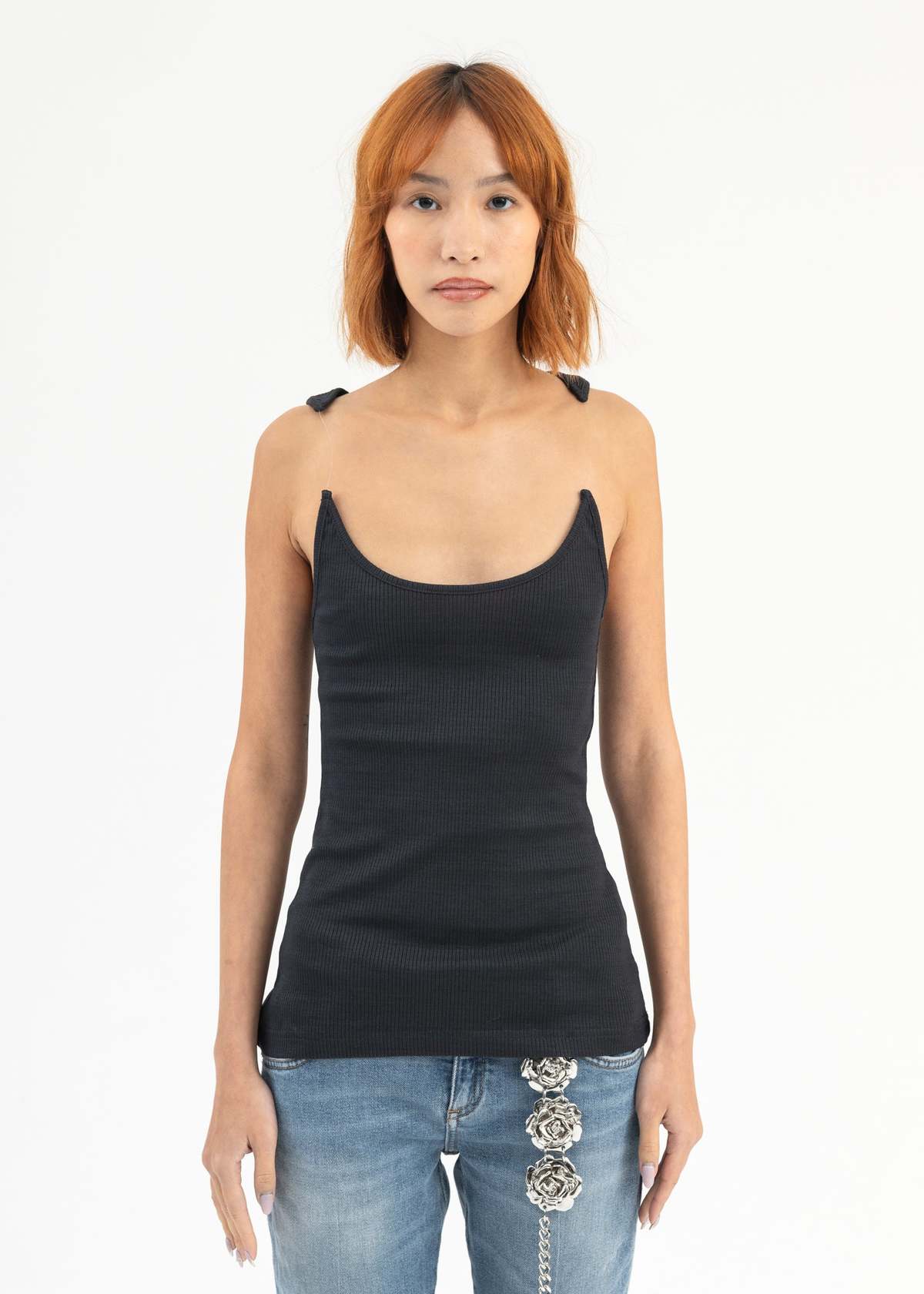 Y/project Invisible Strap Tank Top - Vintage Black | Garmentory