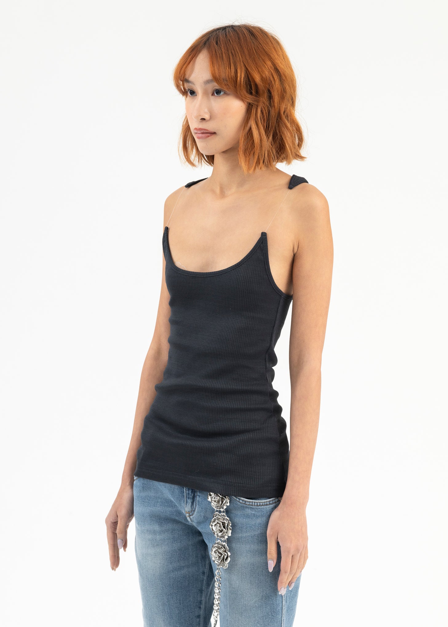 Y/project Invisible Strap Tank Top - Vintage Black | Garmentory