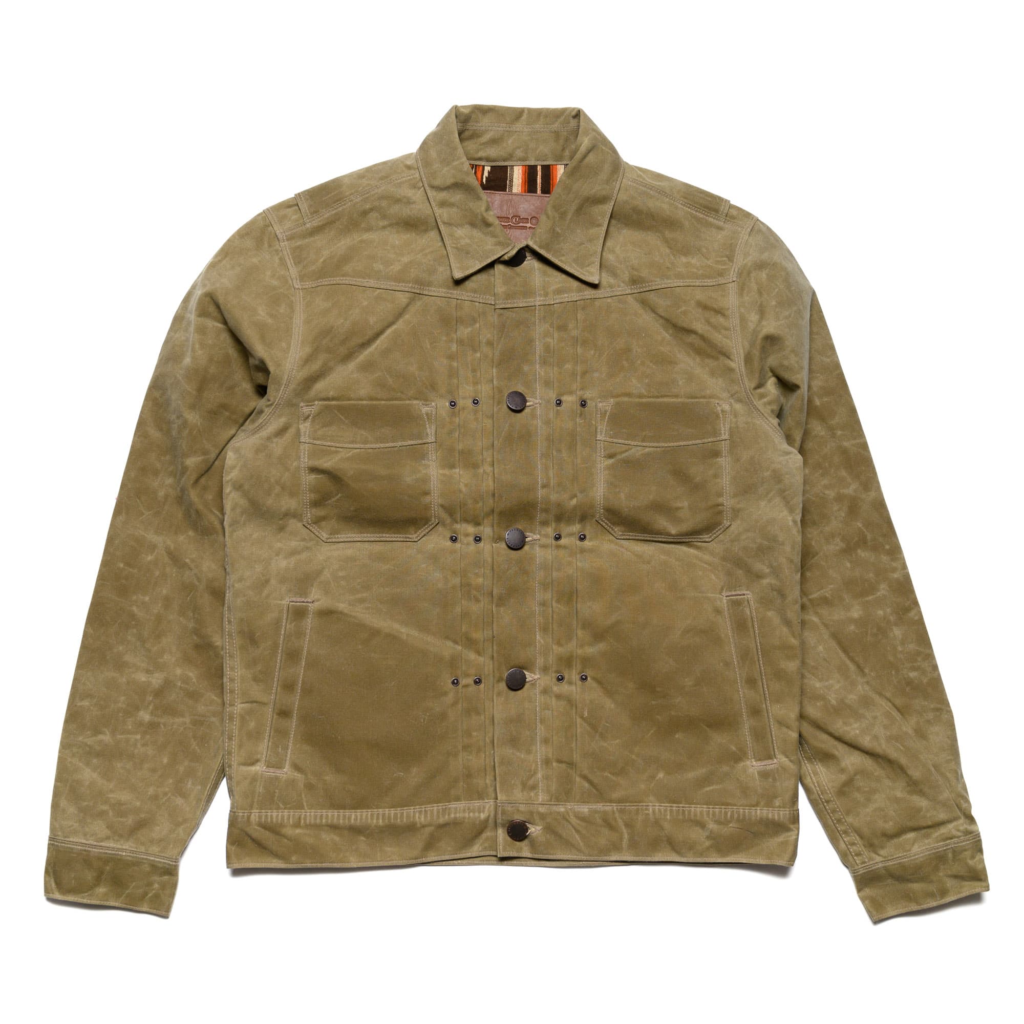 Freenote Cloth RJ-1 Waxed Canvas Riders Jacket - Tobacco/Brown Interior ...